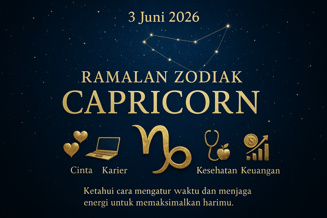 Ramalan Capricorn 3 Juni 2026 & Gaya Pakaian Pria